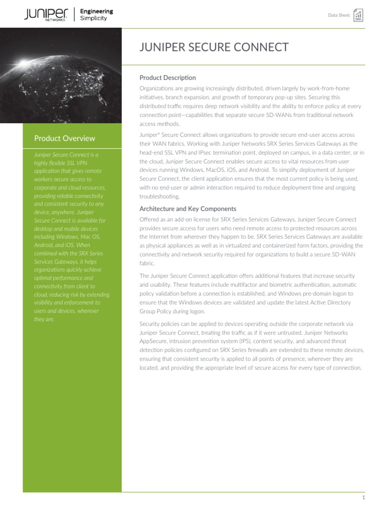 Juniper Secure Connect | PDF | Juniper Networks | Virtual Private Network