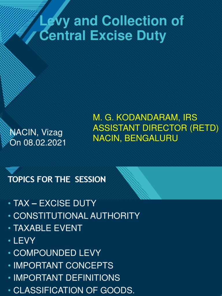 Central Excise Vizag08022021 | PDF | Excise | Taxation