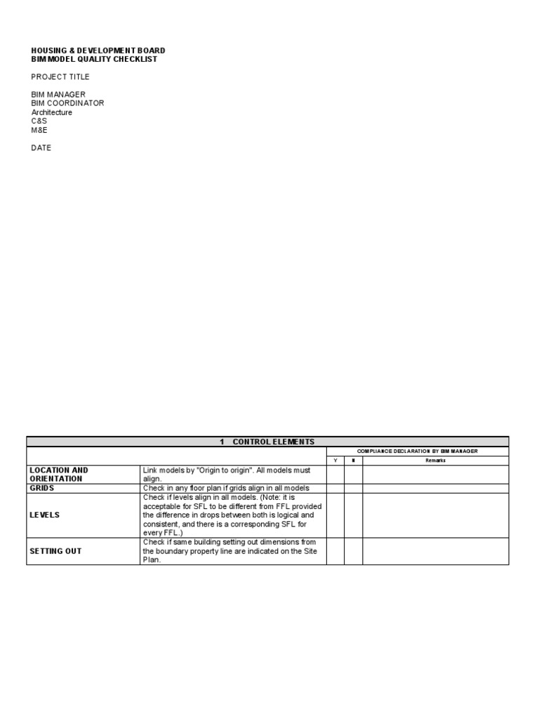 04 HDB BIM Model Quality Checklist - Jun17 | PDF | Wall | Architectural ...