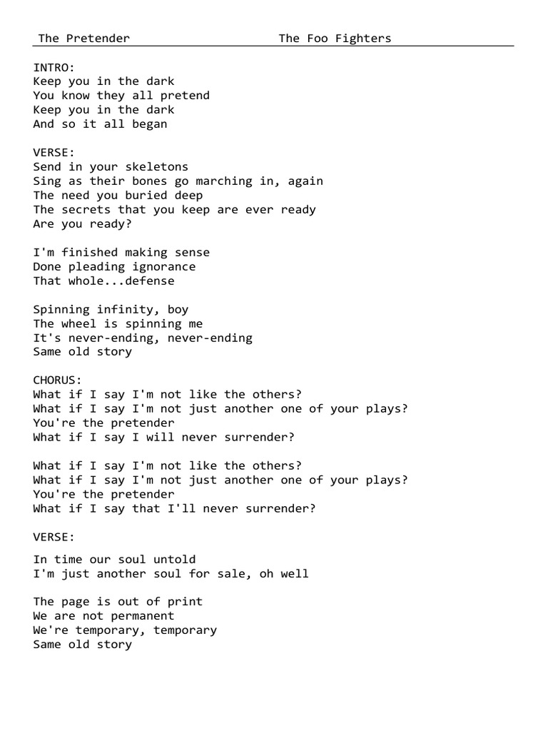 The Foo Fighters - The Pretender