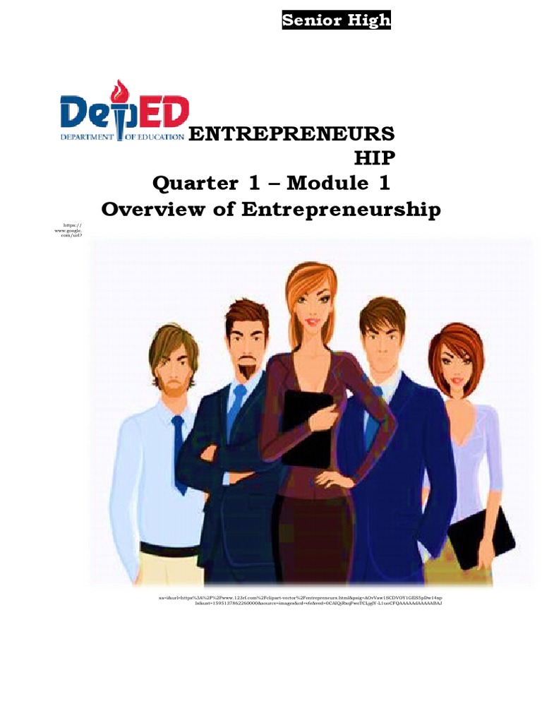 Entrepreneurs HIP Quarter 1 - Module 1 Overview of Entrepreneurship ...