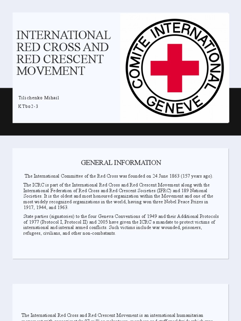 An Overview of the International Red Cross and Red Crescent Movement ...