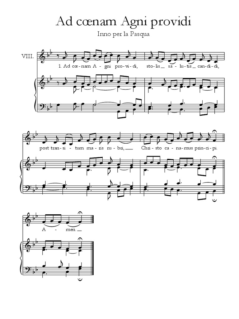 Ad Coenam Agni Providi | PDF
