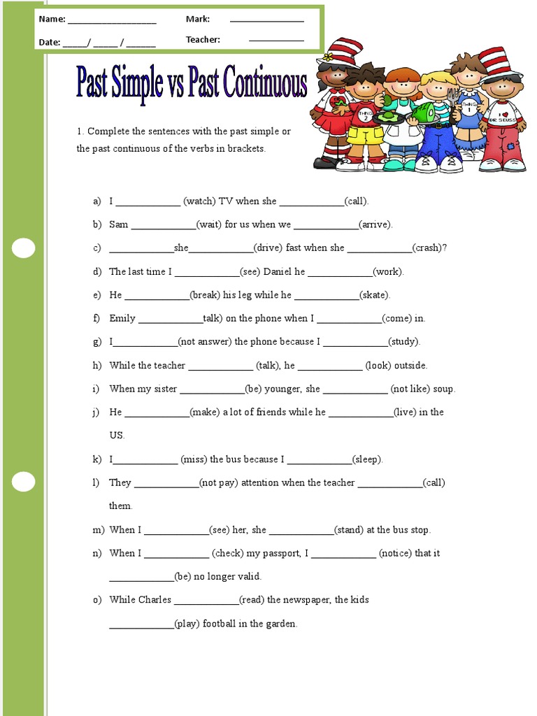 Past Simple Vs Past Continuous | PDF | Cognitive Science | Grammar