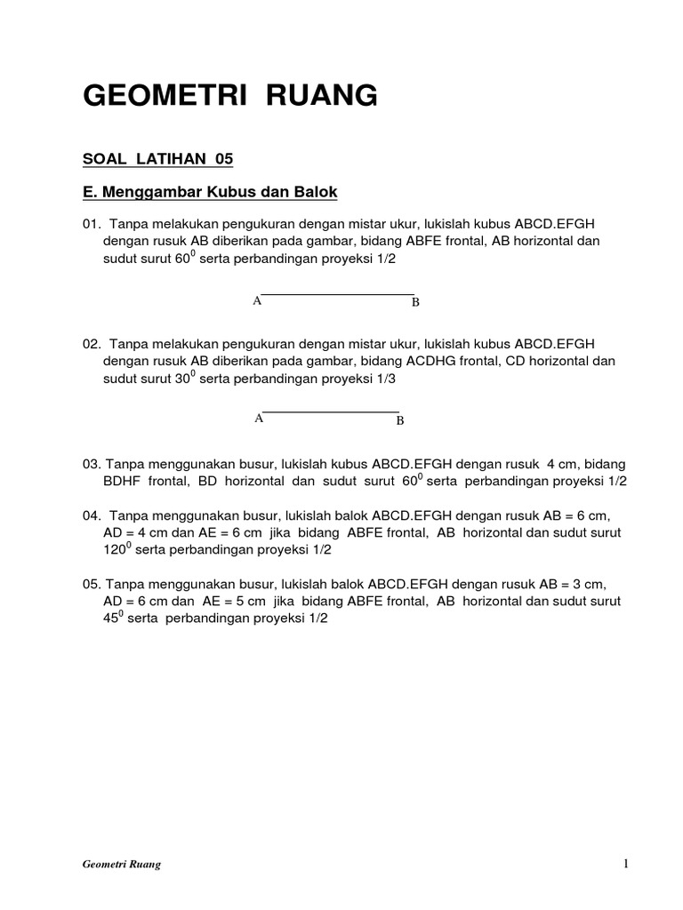 Irvan Dedy Latihan Menggambar Kubus Dan Balok | PDF