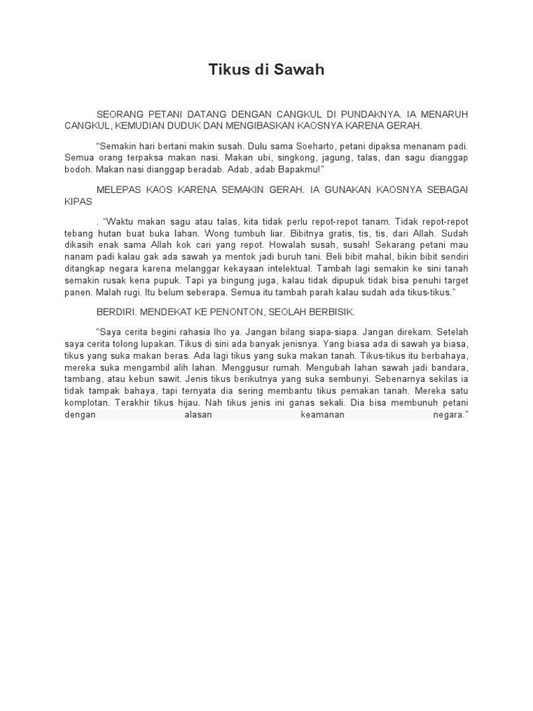 Naskah Drama Monolog | PDF