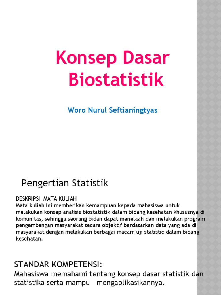 Konsep Dasar Biostatistik | PDF