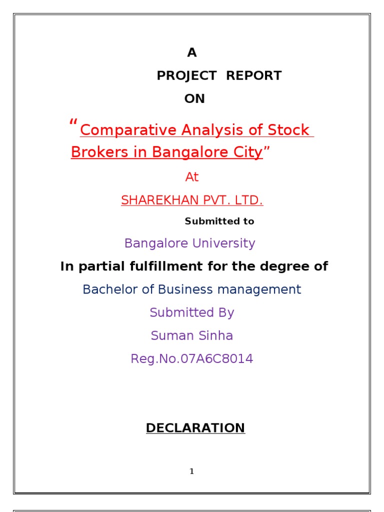 Comparative Analysis of Stock Brokers | PDF | Stock Market | Stocks