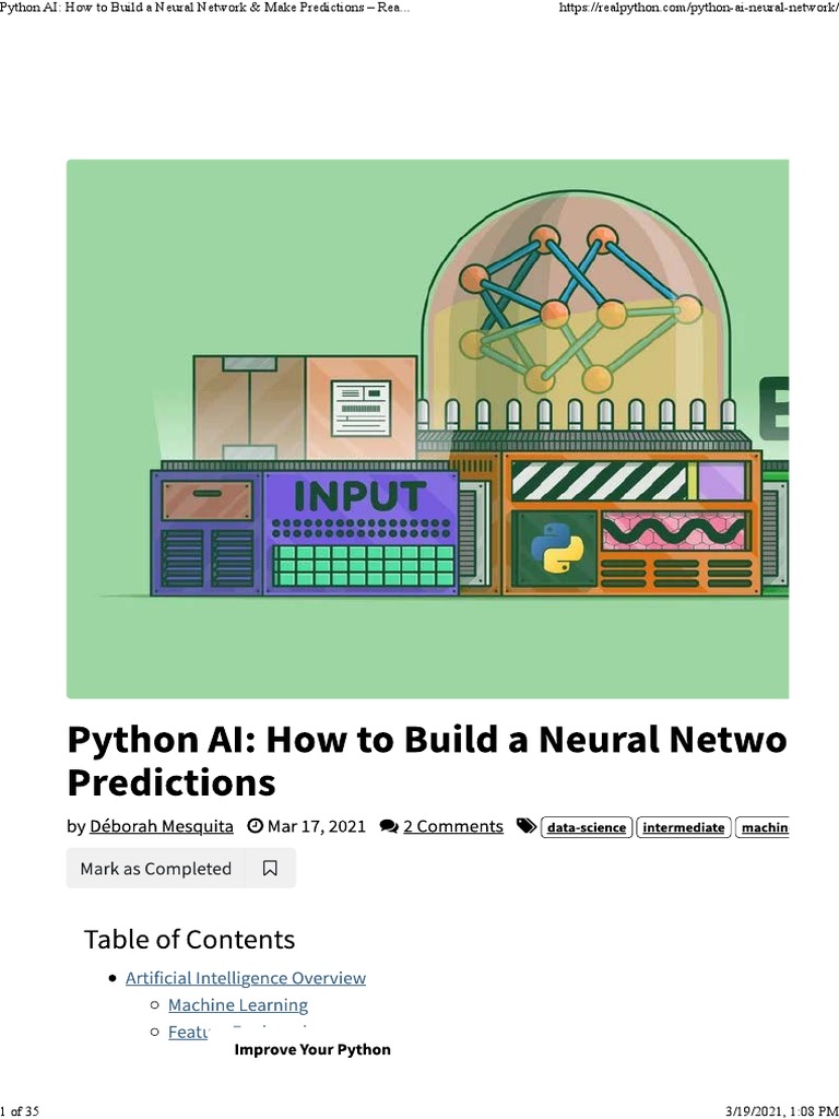 A Step By Step Guide To Building A Neural Network In Python And Using It To Make Predictions