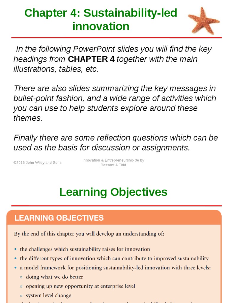 Chap 4 Sustainability Led Innovation | PDF | Sustainability | Innovation