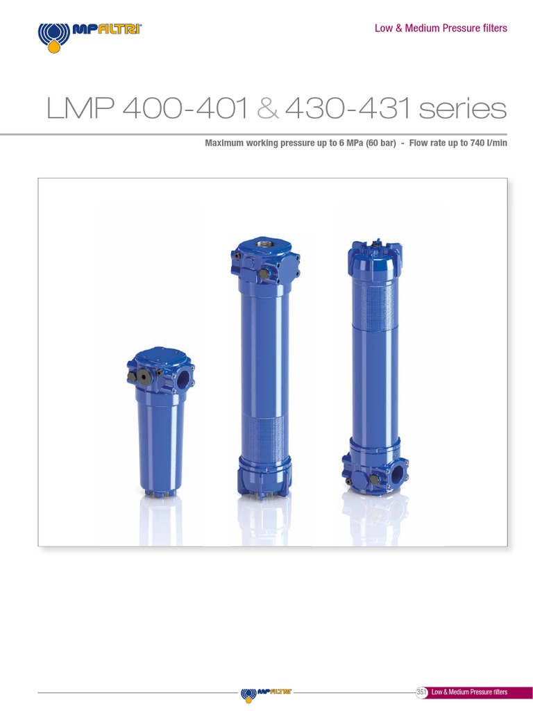 LMP 400-401 430-431 Series: Maximum Working Pressure Up To 6 Mpa (60 ...