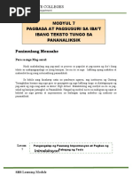 Reaksyong Papel.1 Pagbasa at Pagsusuri NG Iba't Ibang Teksto | PDF