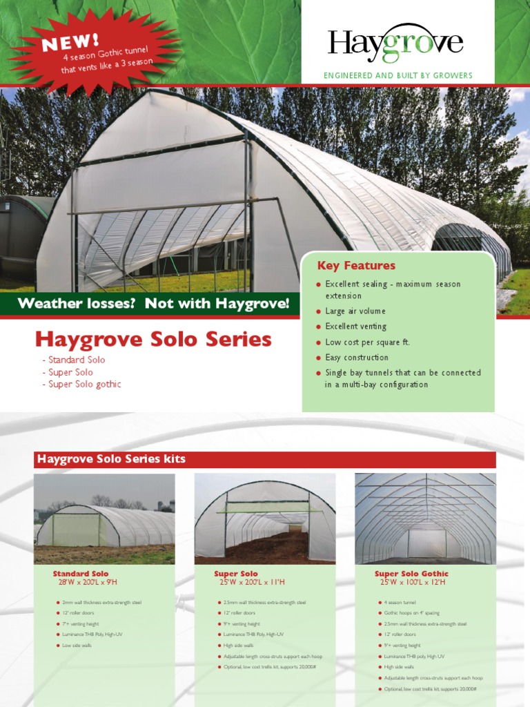 Haygrove Solo Series Kits - Haygrove Tunnels | PDF | Tunnel ...