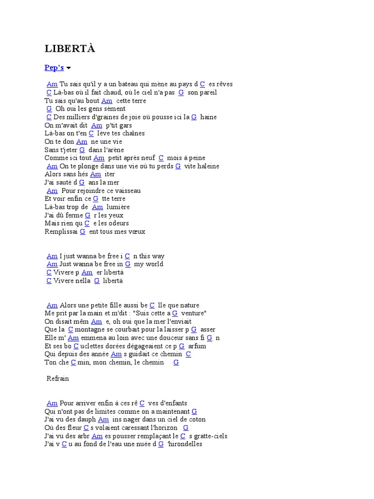 LIBERTÀ Pep's | PDF