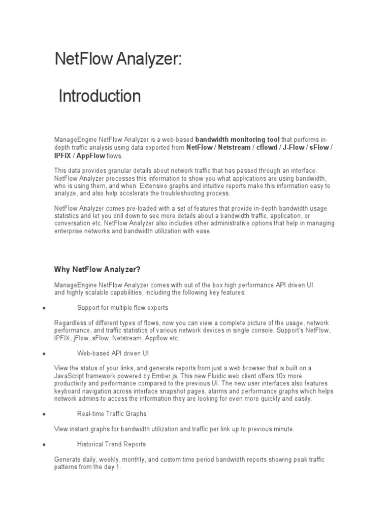 NetFlow Analyzer | PDF | Microsoft Sql Server | Quality Of Service