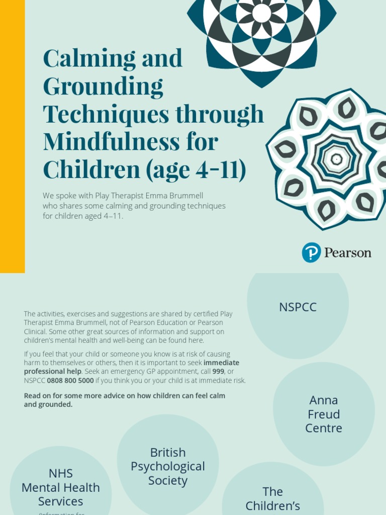 Calming and Grounding Techniques Through Mindfulness For Children (Age ...