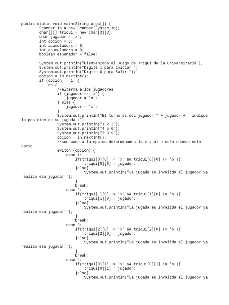 Triqui | PDF | Programación de computadoras | Ingeniería de software