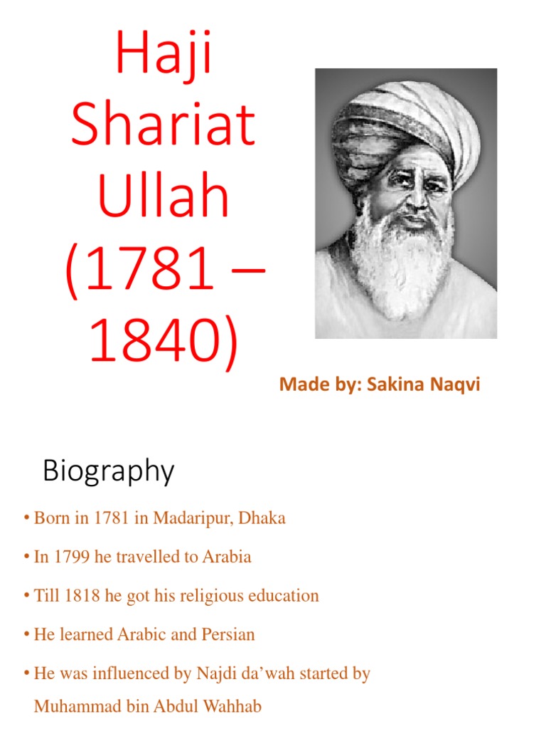 3 - Haji Shariat Ullah | PDF | Abrahamic Religions | Supernatural