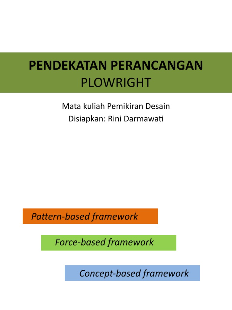 PD-PLOWRIGHT FRAME.9 Jan | PDF | Karier & Perkembangan | Seni