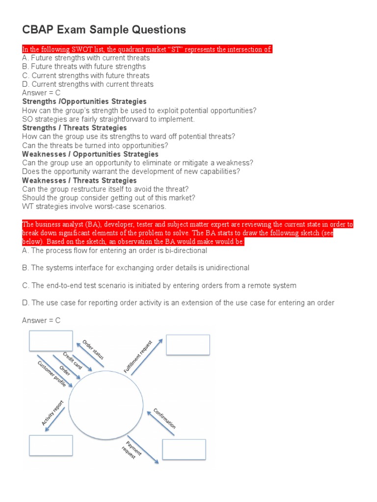 CBAP Exam Sample Questions | Download Free PDF | Use Case | Business ...