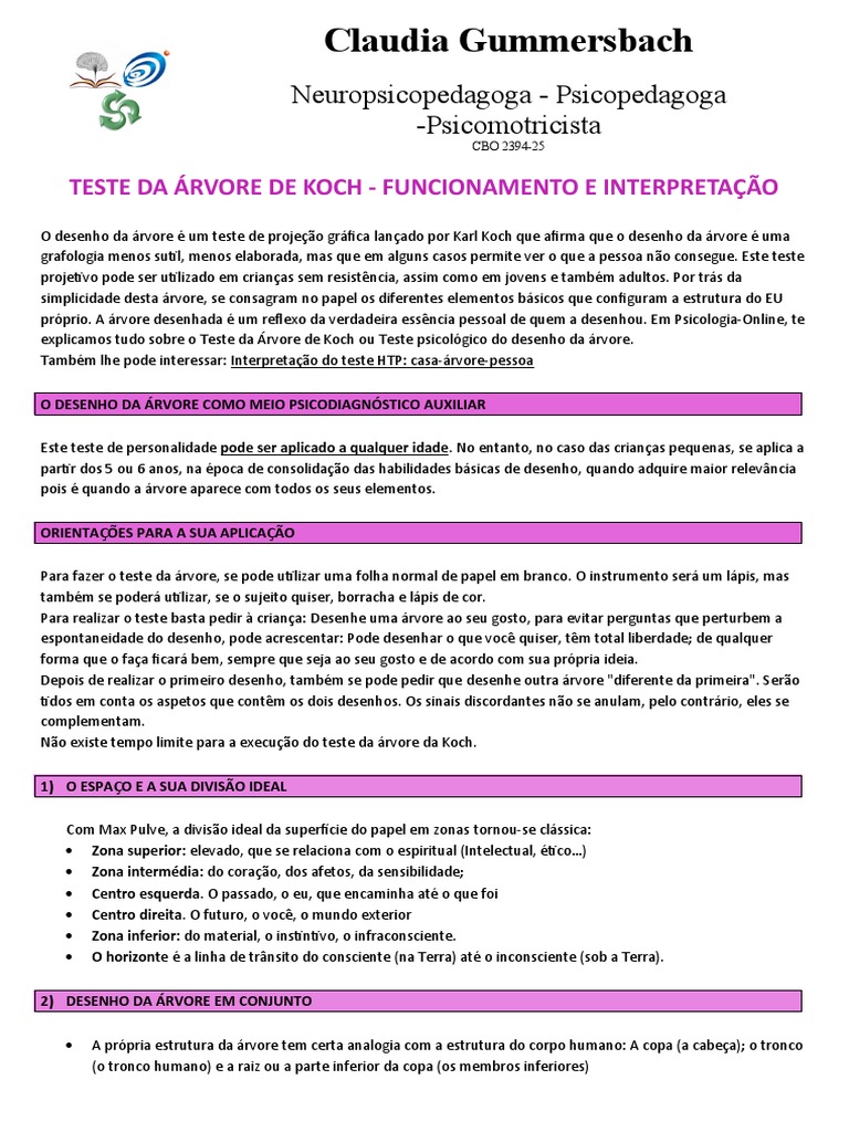 Teste Da Árvore de Koch | PDF | Árvores | Desenho