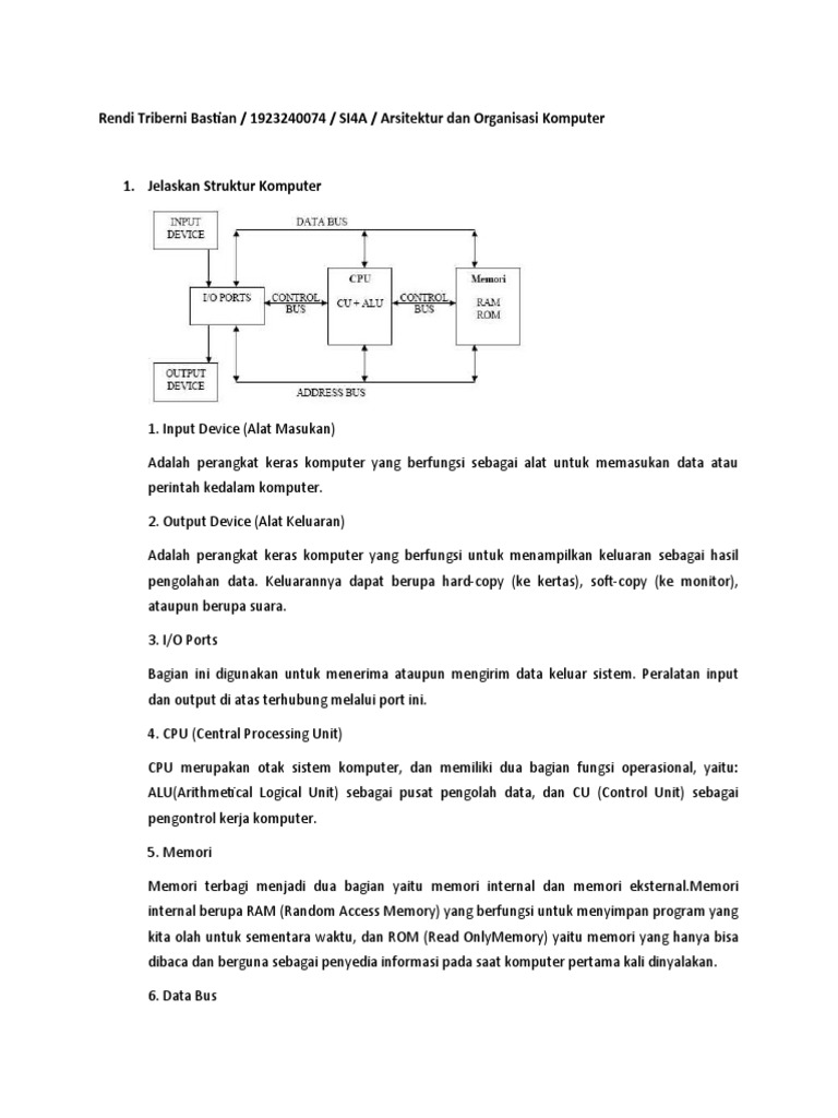 Tugas 1 Arkom (1923240074) Rendi | PDF