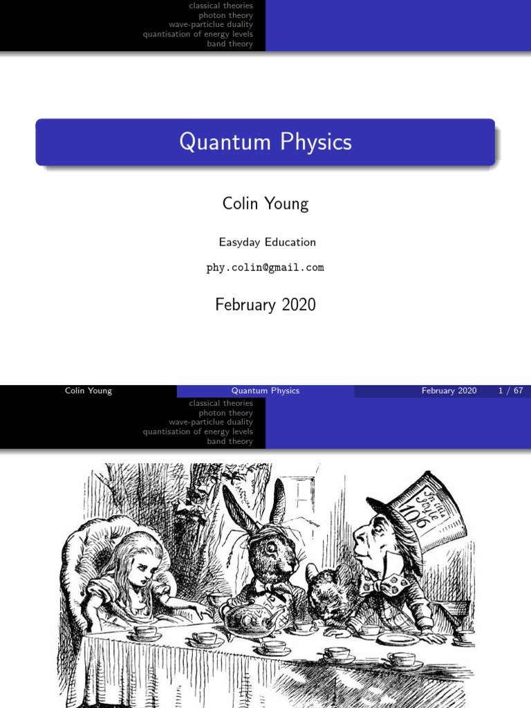 Quantum Physics Slides | PDF | Emission Spectrum | Photoelectric Effect