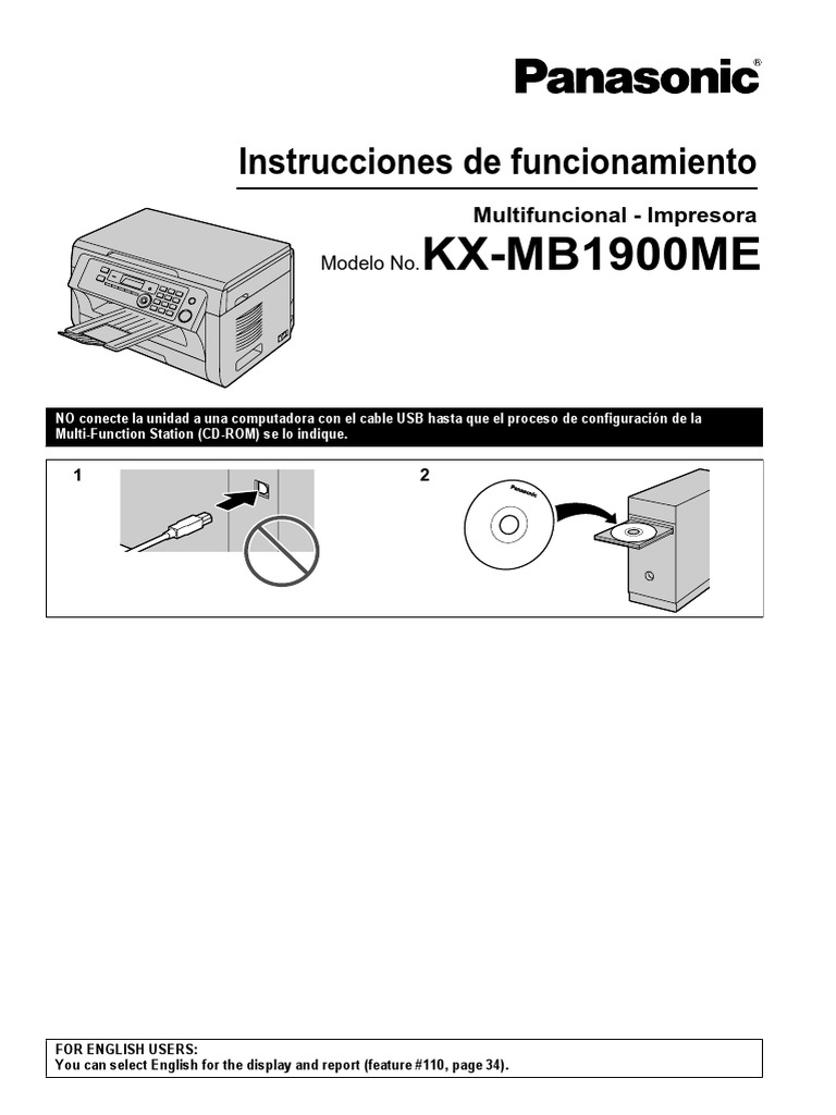 Manual Impresora Panasonic KX-MB 1900 | PDF | Windows 2000 | Papel