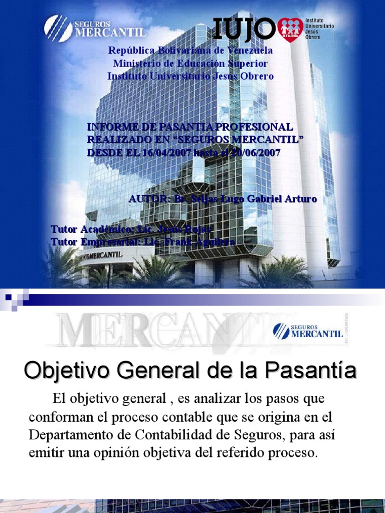 Presentacion Informe de Pasantias | PDF | Contabilidad | Bancos