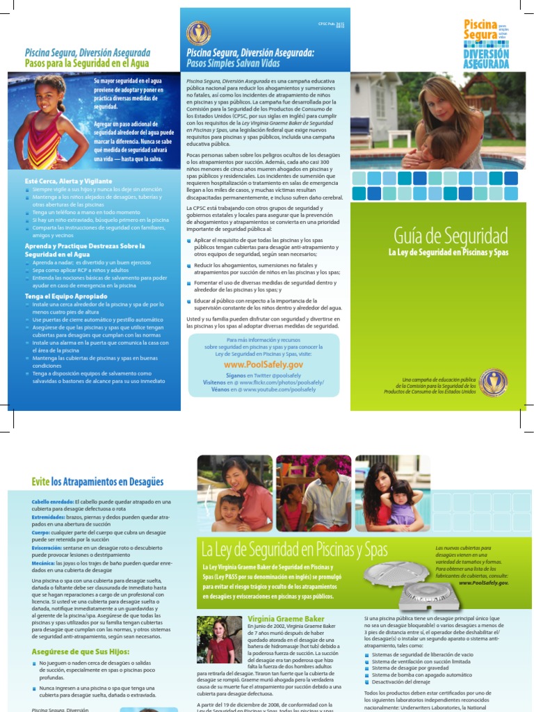 Seguridad en Piscinas (Niños) | PDF | Piscina | Colector de aguas pluviales