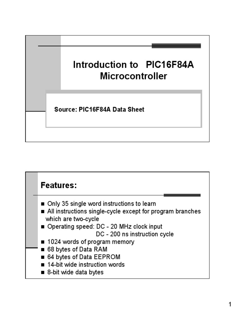 03 PIC16F84A Assembly Programming | PDF | Subtraction | Computer Science