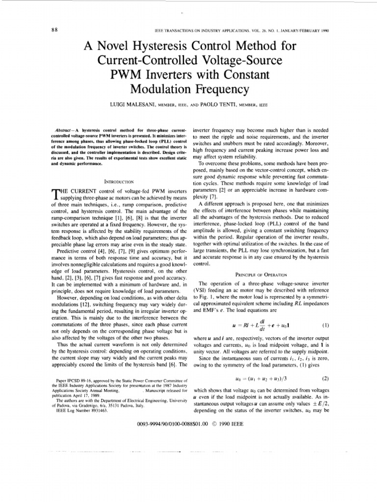 A Novel Hysteresis Control Method For Current-Controlled Voltage-Source ...