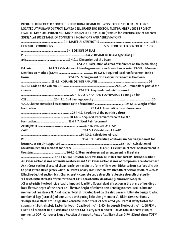 Reinforced Concrete Structural Design of Two Story Residential Building ...