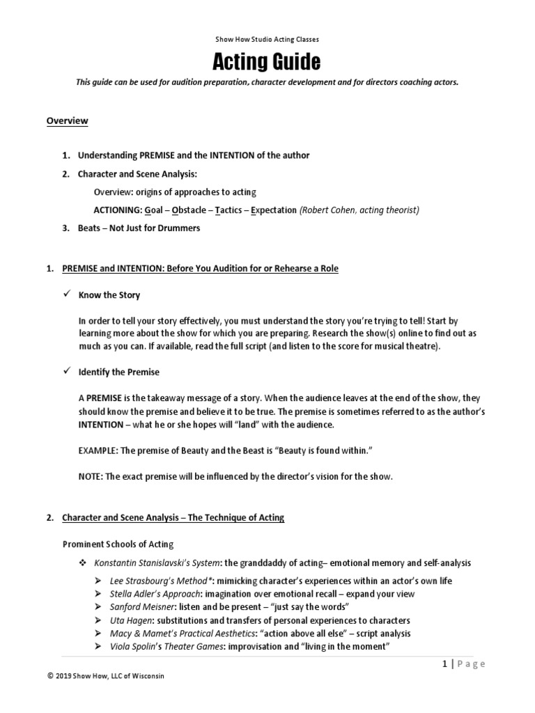Acting - Beginner's Guide | PDF | Acting | Nonverbal Communication