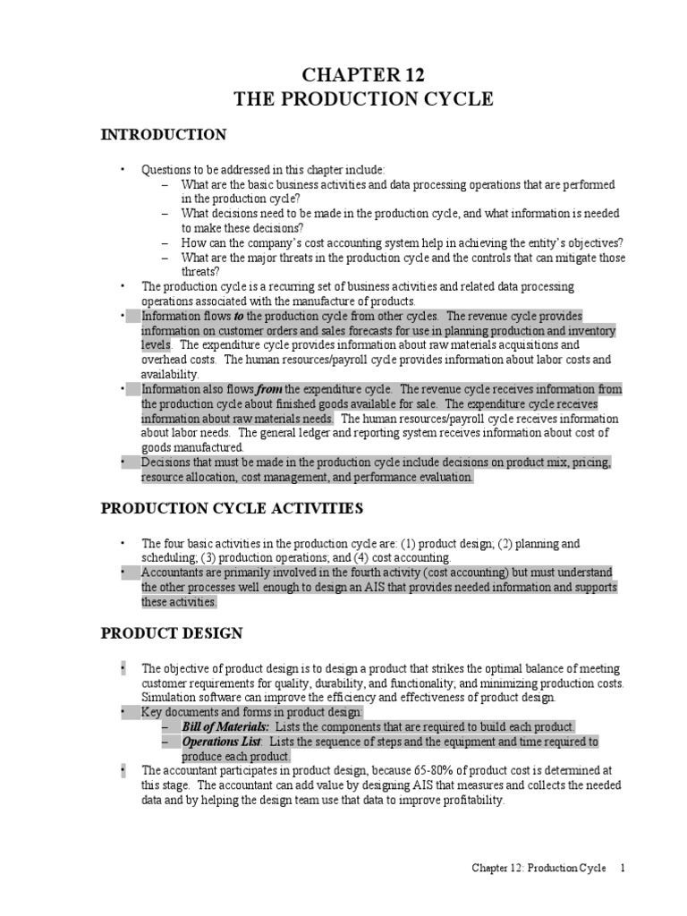 Production Cycle Reporting | PDF | Cost Accounting | Inventory