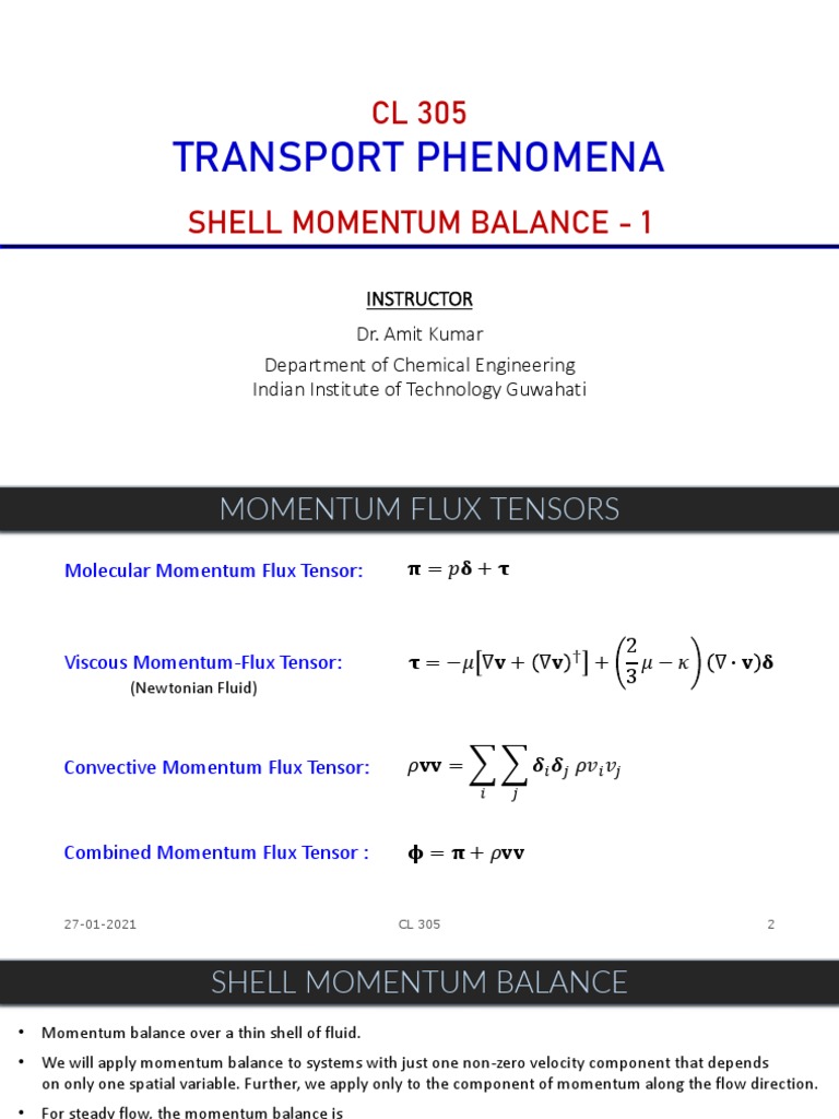 Lecture9 Shell Momentum Balance 1 | PDF