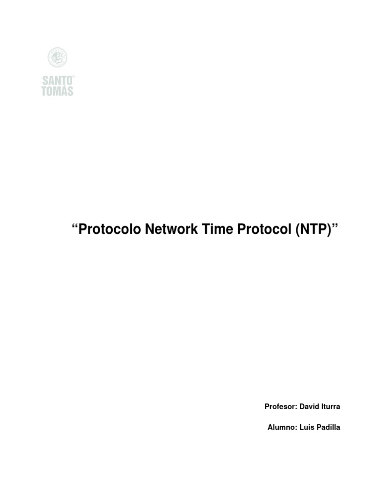 Protocolo Network Time Protocol NTP | PDF | Protocolos de ...