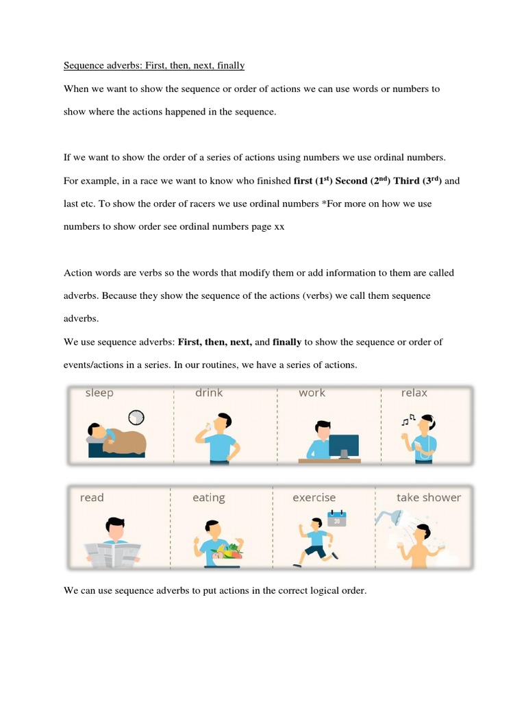 Sequence Adverbs | PDF | Adverb | Linguistics