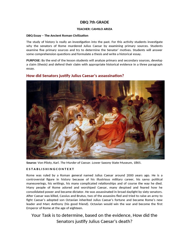 Analyzing Caesar's Assassination Motives | PDF | Julius Caesar ...