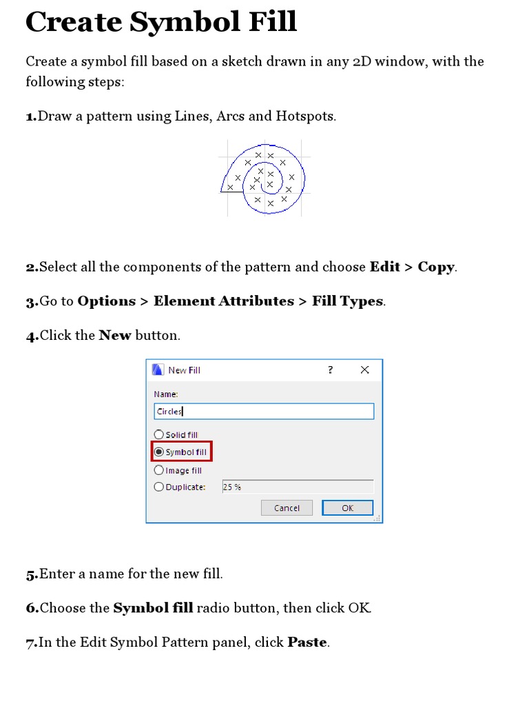 ArchiCAD - Create Symbol Fill | PDF | Angle | Euclidean Vector