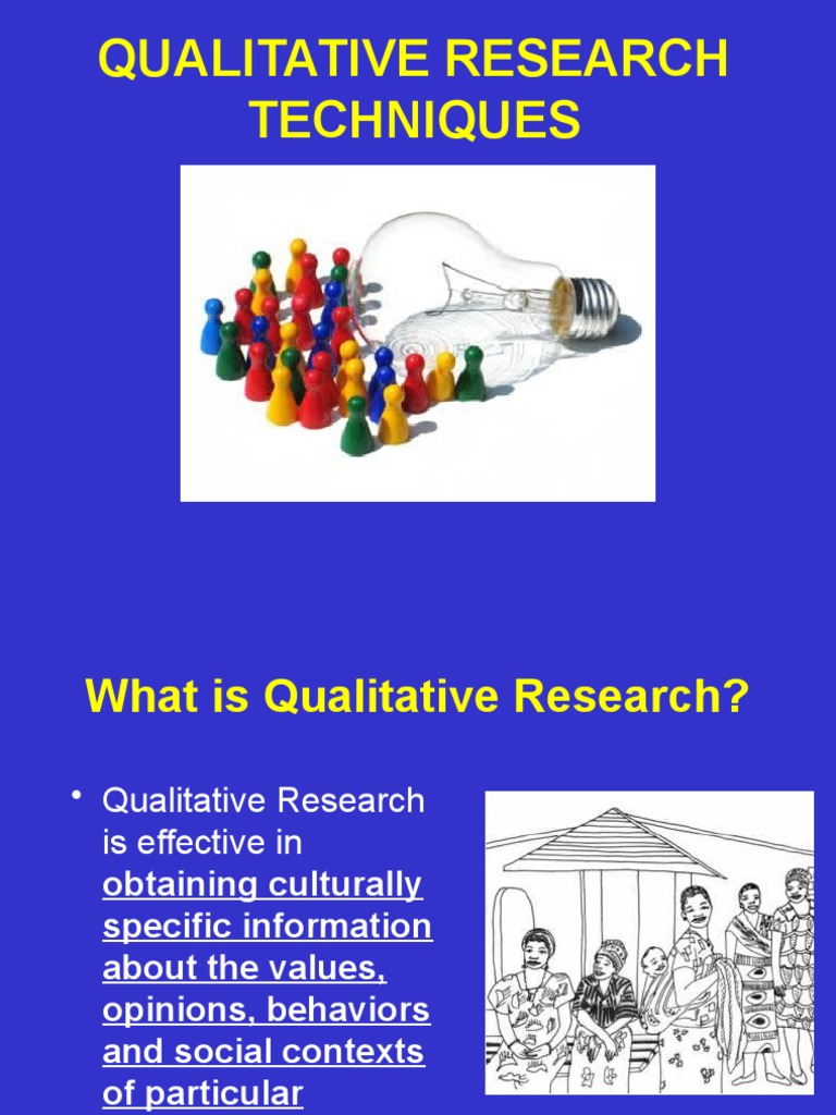 Qualitative Techniques | PDF | Qualitative Research | Focus Group