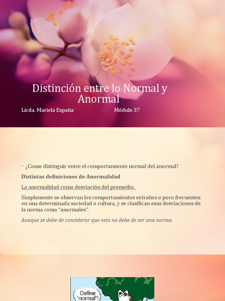 Distinción Entre Lo Normal y Anormal | PDF | Trastorno mental | Manual Diagnóstico y Estadístico ...