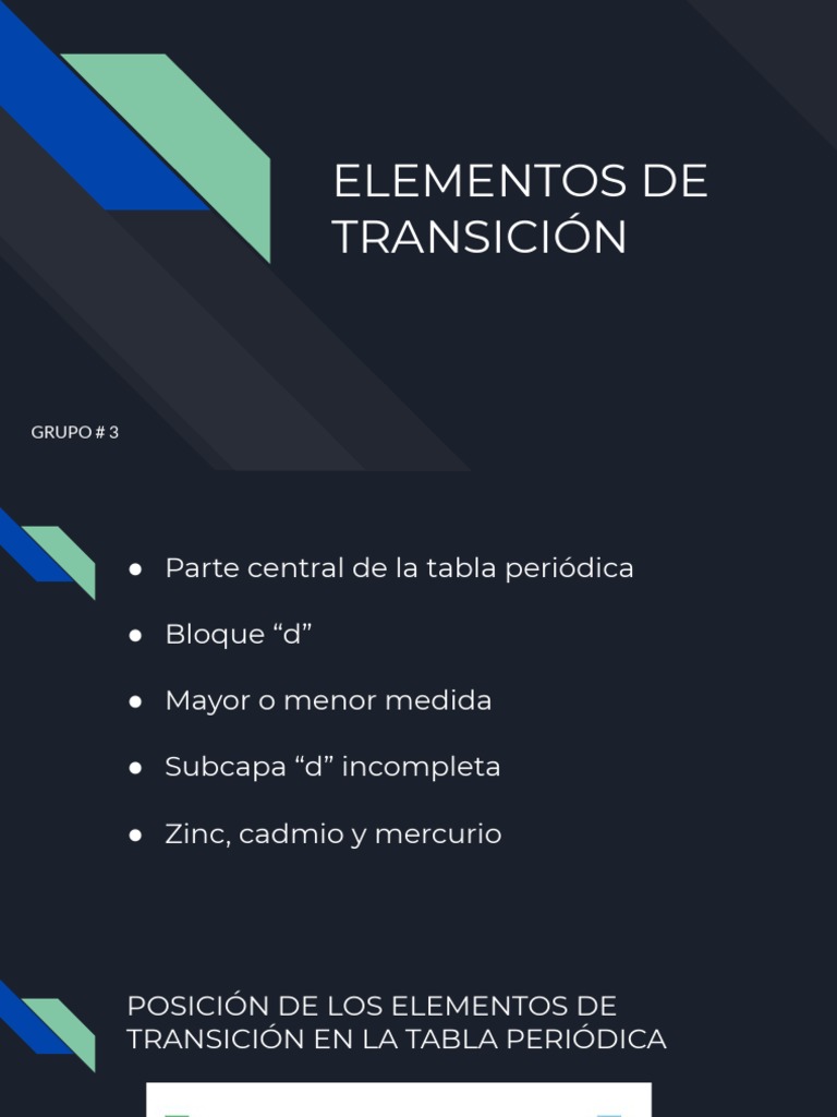 Elementos de Transición | PDF | Tecnología