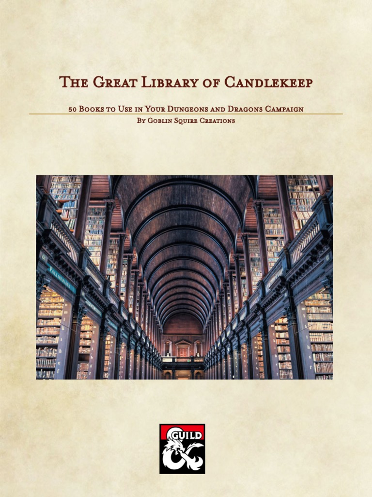 Goblin Squire Creations - The Great Library of Candlekeep | PDF ...