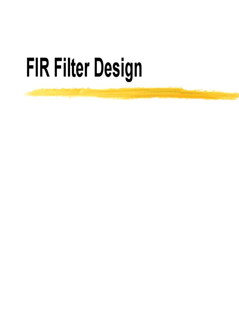 Optimal FIR Filter Design Using the Parks-McClellan (Remez Exchange ...