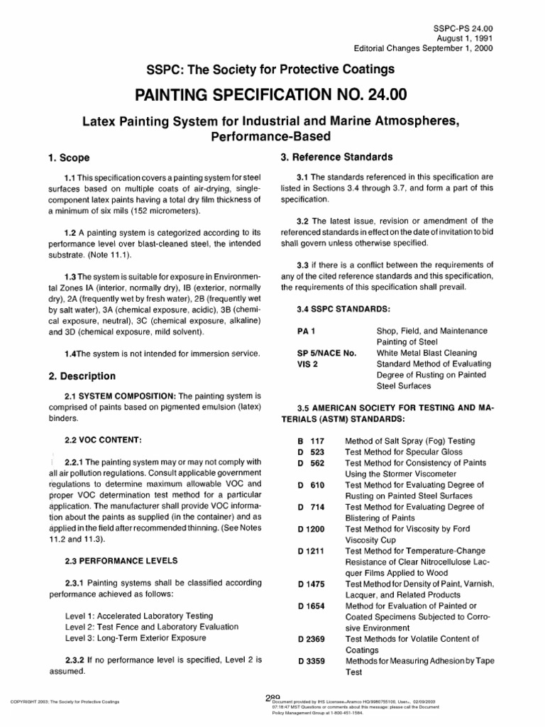 Painting Specification No.: SSPC: The Society For Protective Coatings ...