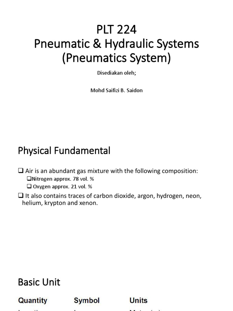 Chapter 1 Pneumatic System | PDF | Valve | Actuator