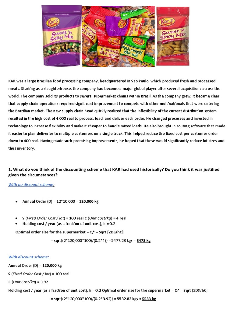 What Do You Think of The Discounting Scheme That KAR Had Used ...