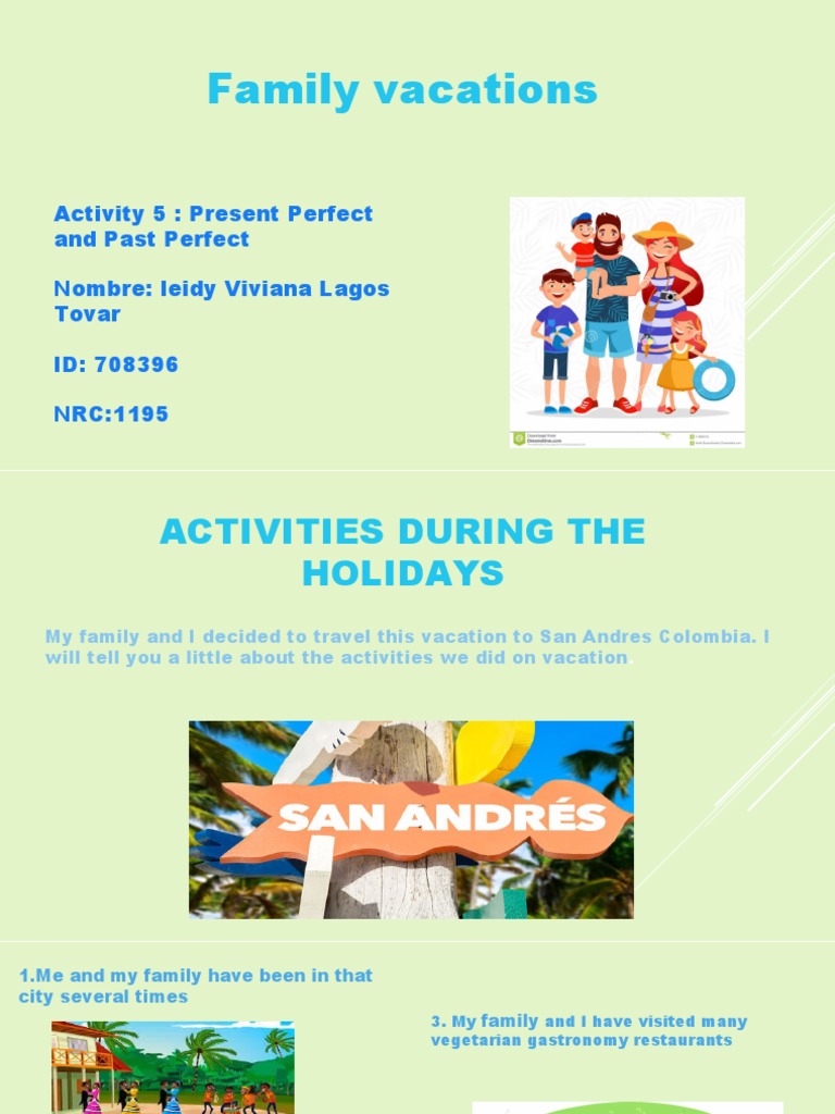 English Tenses in Family Travels | PDF | Cooking, Food & Wine