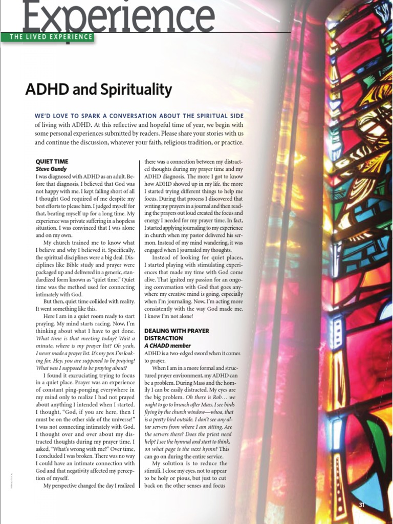 ADHD and Spirituality | PDF | Prayer | Meditation